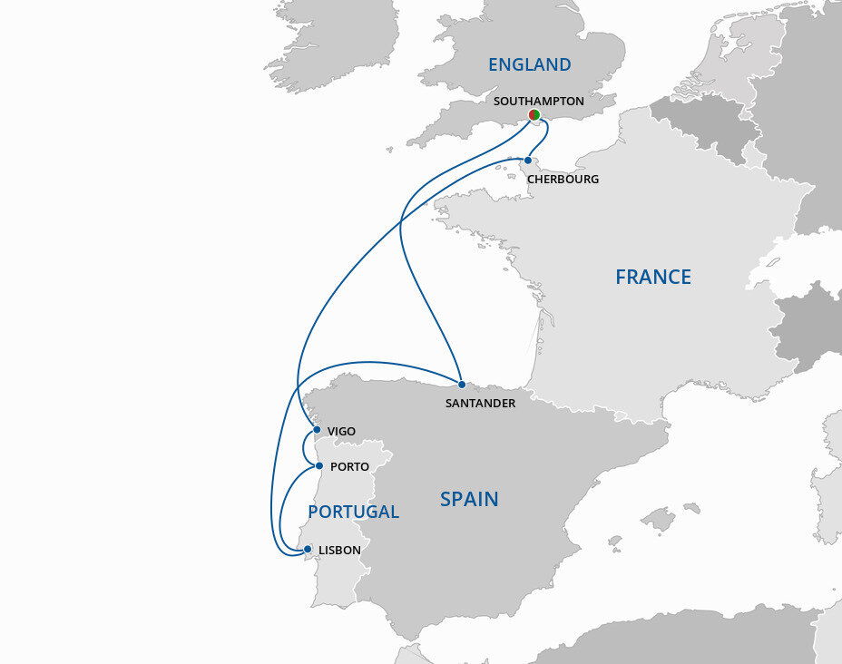 Spain France And Portugal - P&O Cruises Worldwide (10 Night Roundtrip ...