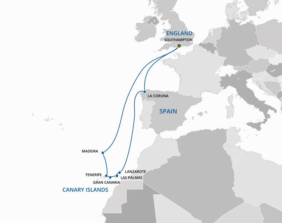 Spain Portugal And Canary Islands - P&O Cruises Worldwide (13 Night ...