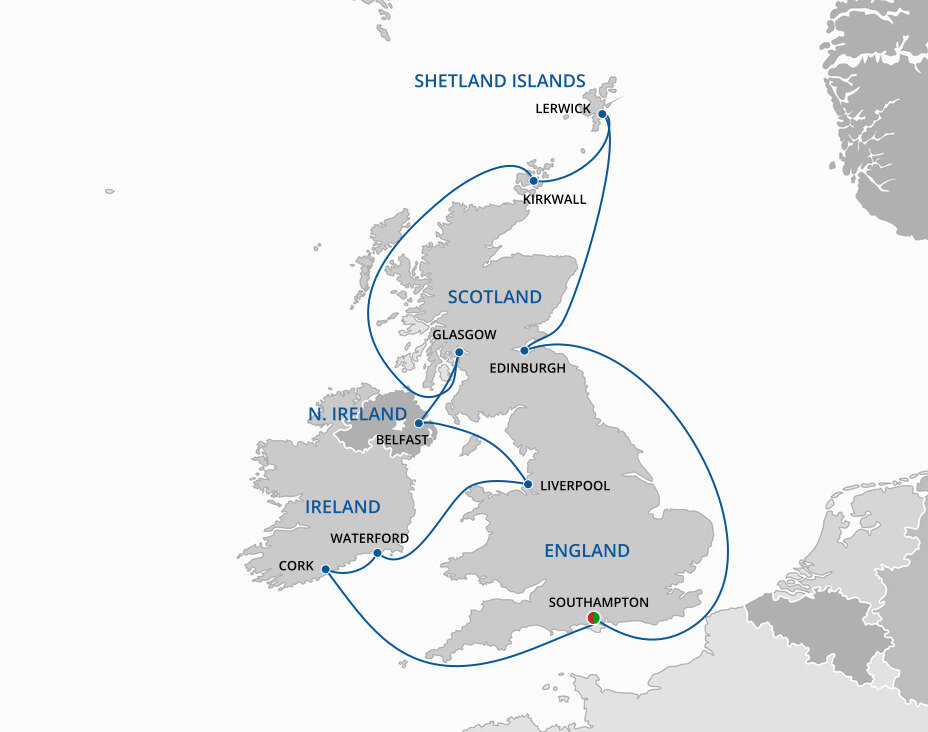 British Isles - P&O Cruises Worldwide (16 Night Roundtrip cruise from ...