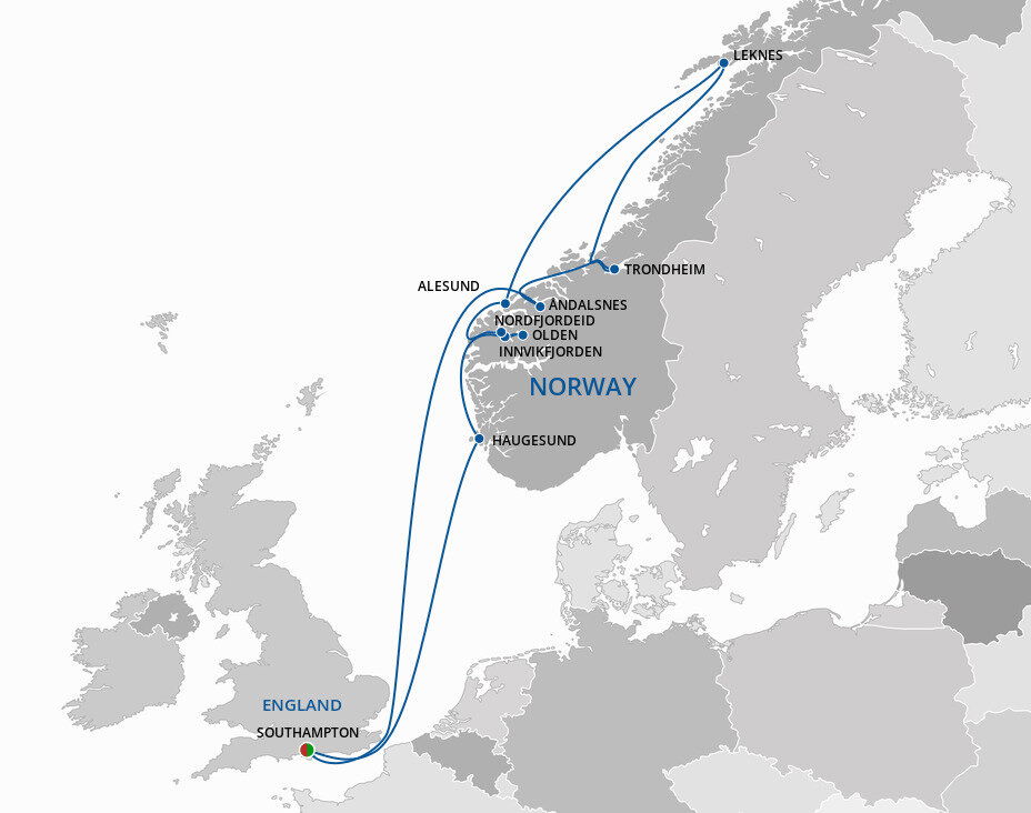 Norwegian Fjords - P&O Cruises Worldwide (12 Night Roundtrip Cruise ...