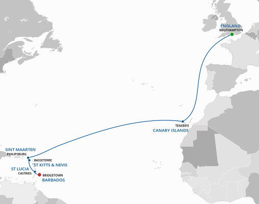 Transatlantic Cruises Starting In October 2025