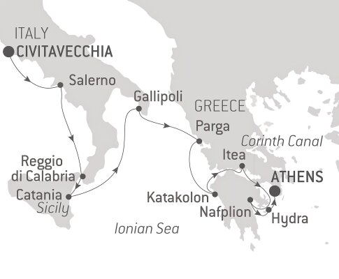 Cruises from Rome to Athens - 2025-2028 Seasons