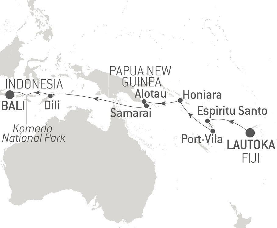 From Fiji to Bali - Ponant (20 Night Cruise from Lautoka to Bali)