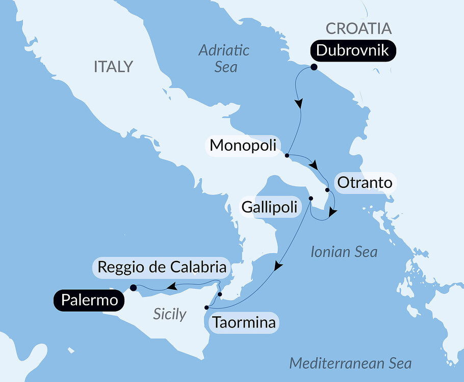 Under Sail from Puglia to Sicily - Ponant (7 Night Cruise from ...