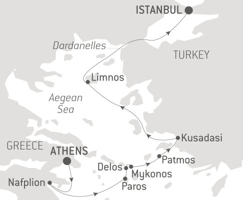 Cruises from Athens to Istanbul - 2023-2025 Seasons
