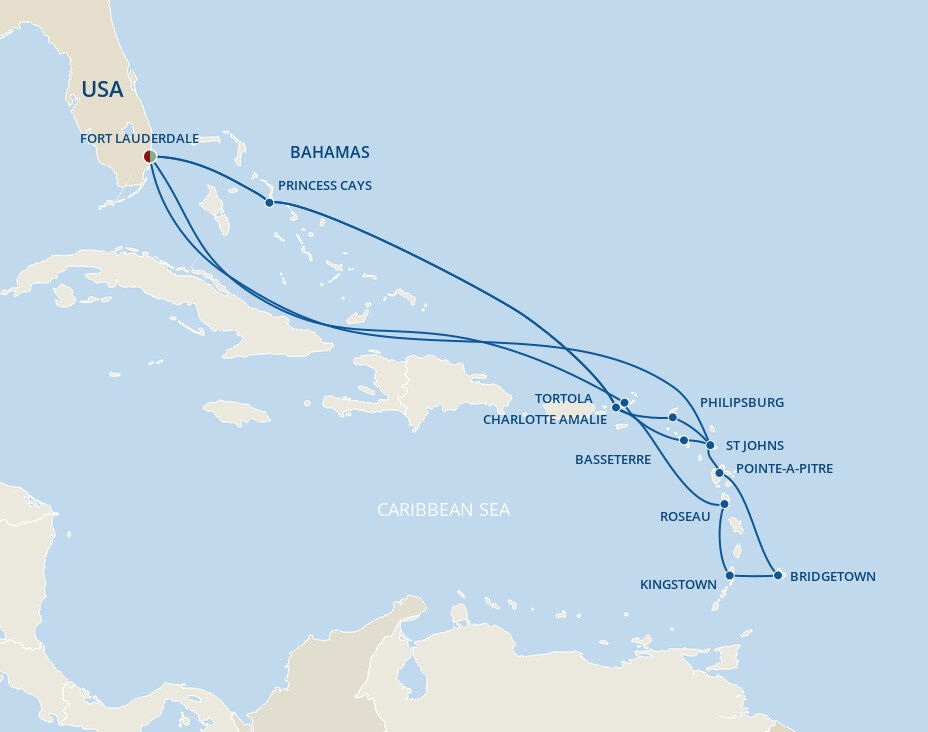 Caribbean Explorer Holiday - Princess (21 Night Roundtrip Cruise from ...