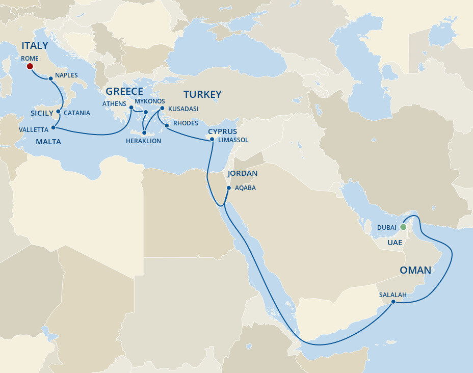 World Cruise Segment - Greece, Turkey & Aegean Sea - Princess (22 Night ...