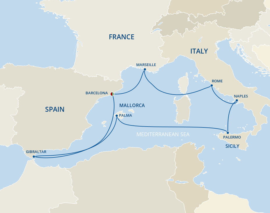 Inaugural Western Mediterranean - Princess (11 Night Roundtrip Cruise ...