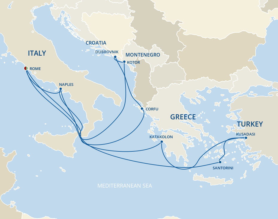 Mediterranean, Aegean & Adriatic - Princess (14 Night Roundtrip cruise ...