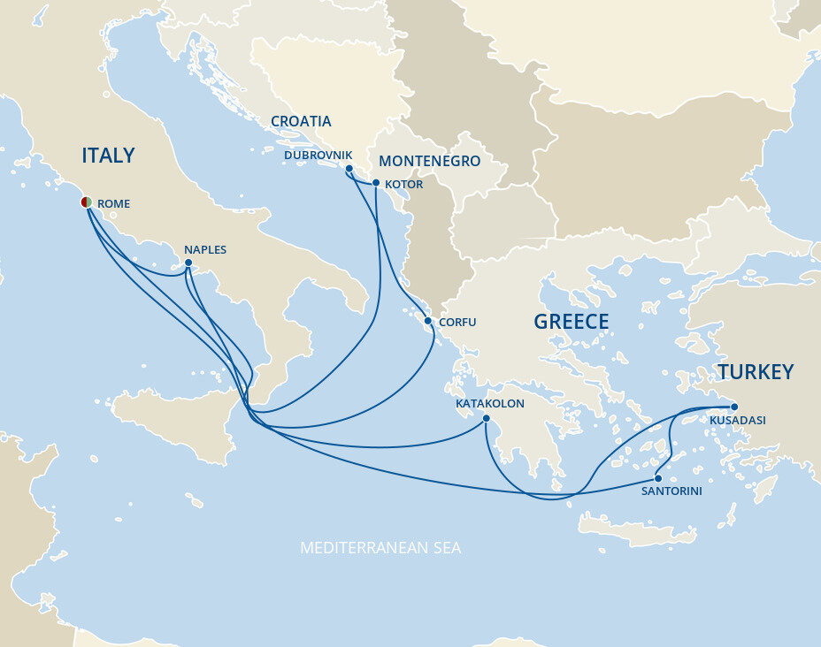 Mediterranean, Aegean & Adriatic - Princess (14 Night Roundtrip cruise ...