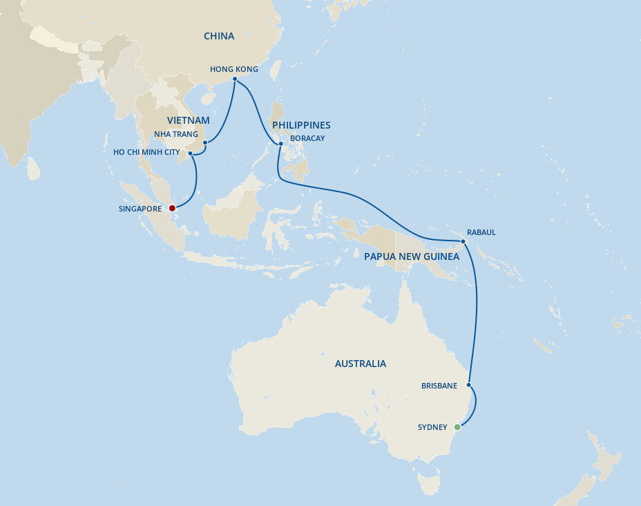World Cruise Segment - Sydney to Singapore - Princess (20 Night Cruise ...