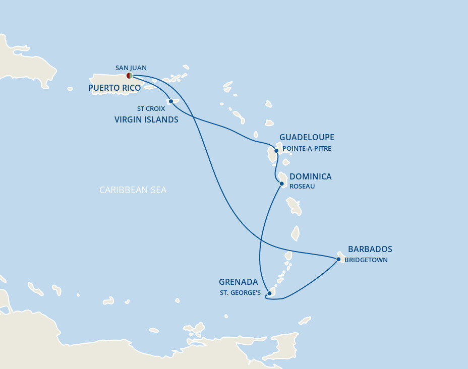 Southern Caribbean with Barbados From San Juan - Princess (7 Night ...