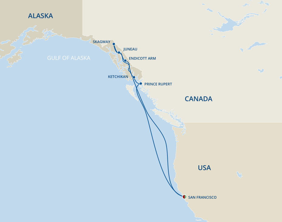Inside Passage (Roundtrip San Francisco) - Princess (10 Night Roundtrip ...
