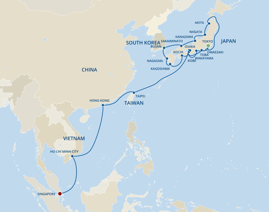 Circle Japan Fall Foliage & Southeast Asia - Princess (25 Night Cruise ...