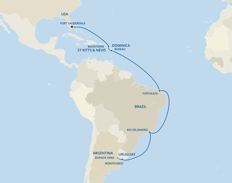 Brazilian Adventure - Princess (18 Night Cruise from Buenos Aires to ...