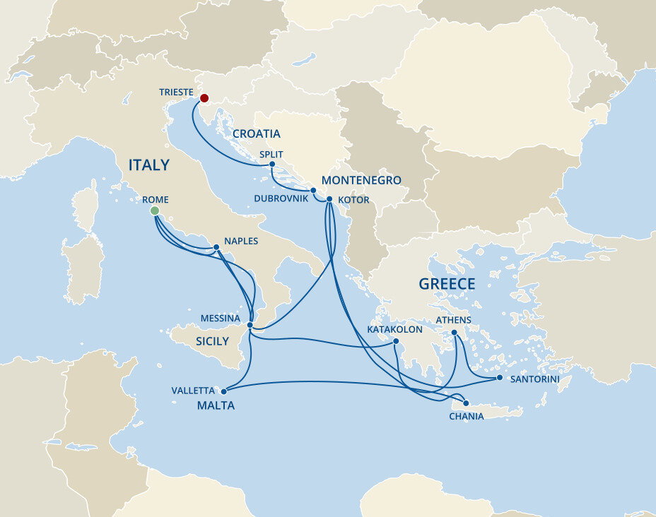 Grand Mediterranean Explorer - Princess (20 Night Cruise from Rome to ...