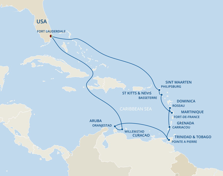 Circle Caribbean - Princess (14 Night Roundtrip cruise from Fort ...