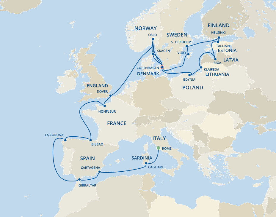 Grand European Explorer - Princess (26 Night Cruise from Rome to ...