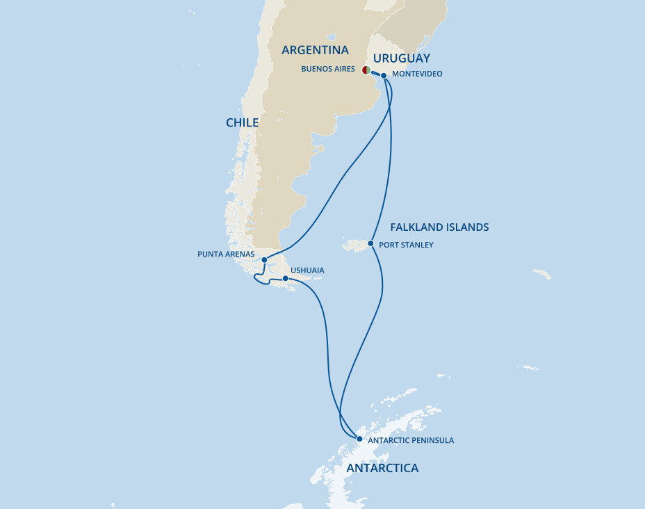 Antarctica & South America - Princess (17 Night Roundtrip Cruise from ...