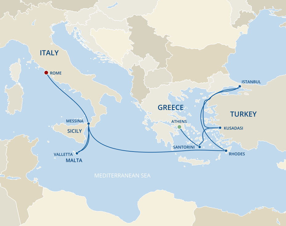 Mediterranean with Greek Isles & Turkey - Princess (11 Night Cruise ...