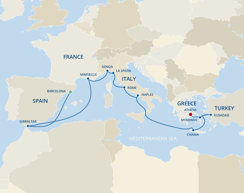 Mediterranean with Greece, Italy & Turkey - Princess (14 Night Cruise ...