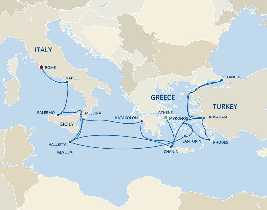 The Best of the Mediterranean - Princess (21 Night Cruise from Athens ...