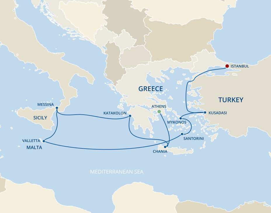 Mediterranean with Greek Isles & Turkey - Princess (10 Night Cruise ...