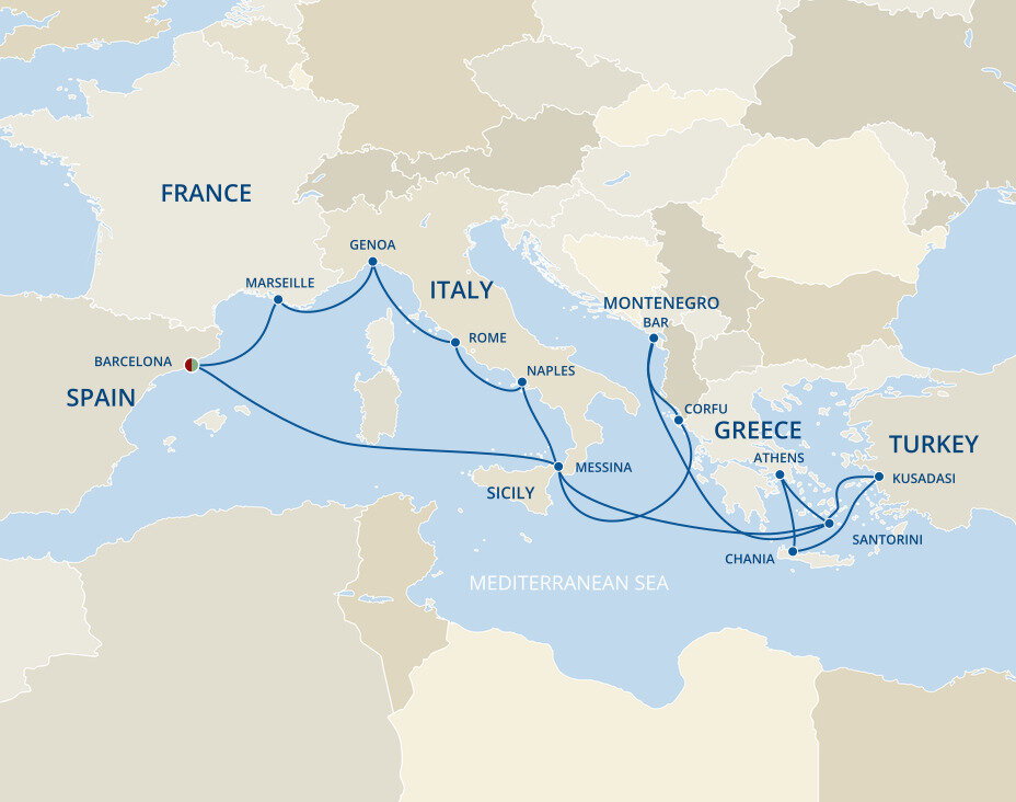 Mediterranean with Greece, France & Italy - Princess (16 Night ...