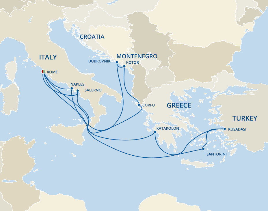 Mediterranean, Aegean & Adriatic - Princess (14 Night Roundtrip cruise ...