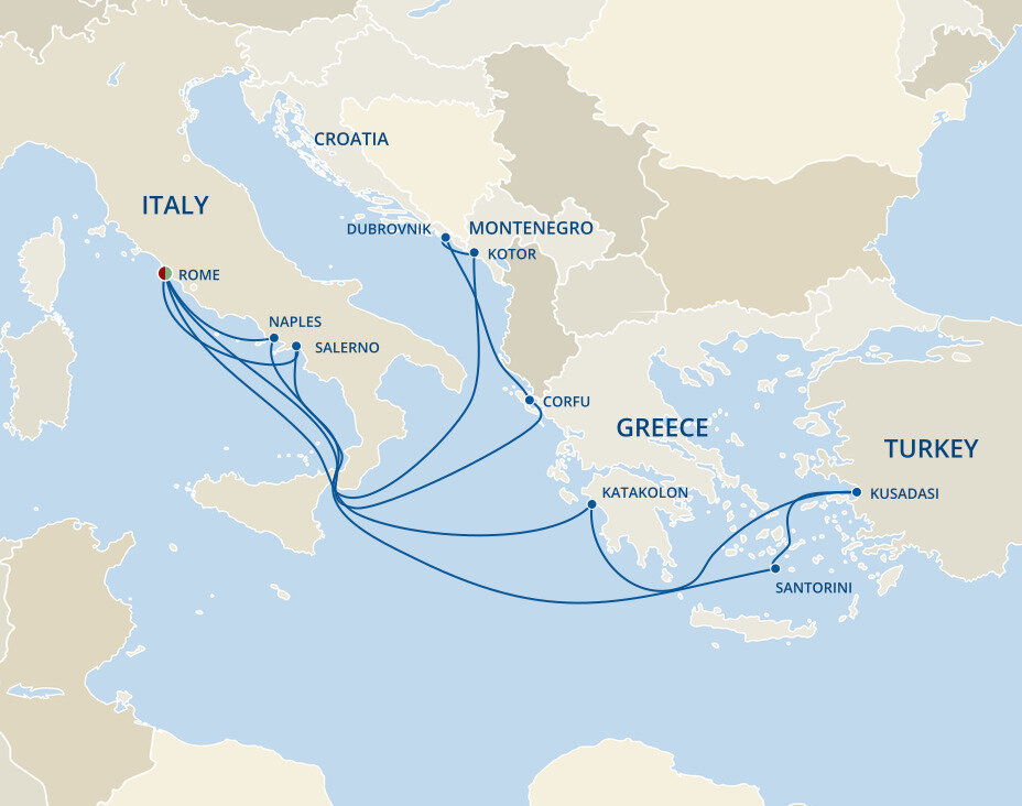 Mediterranean, Aegean & Adriatic - Princess (14 Night Roundtrip cruise ...