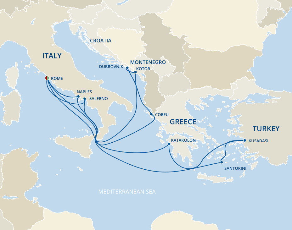 Mediterranean, Aegean & Adriatic - Princess (14 Night Roundtrip cruise ...