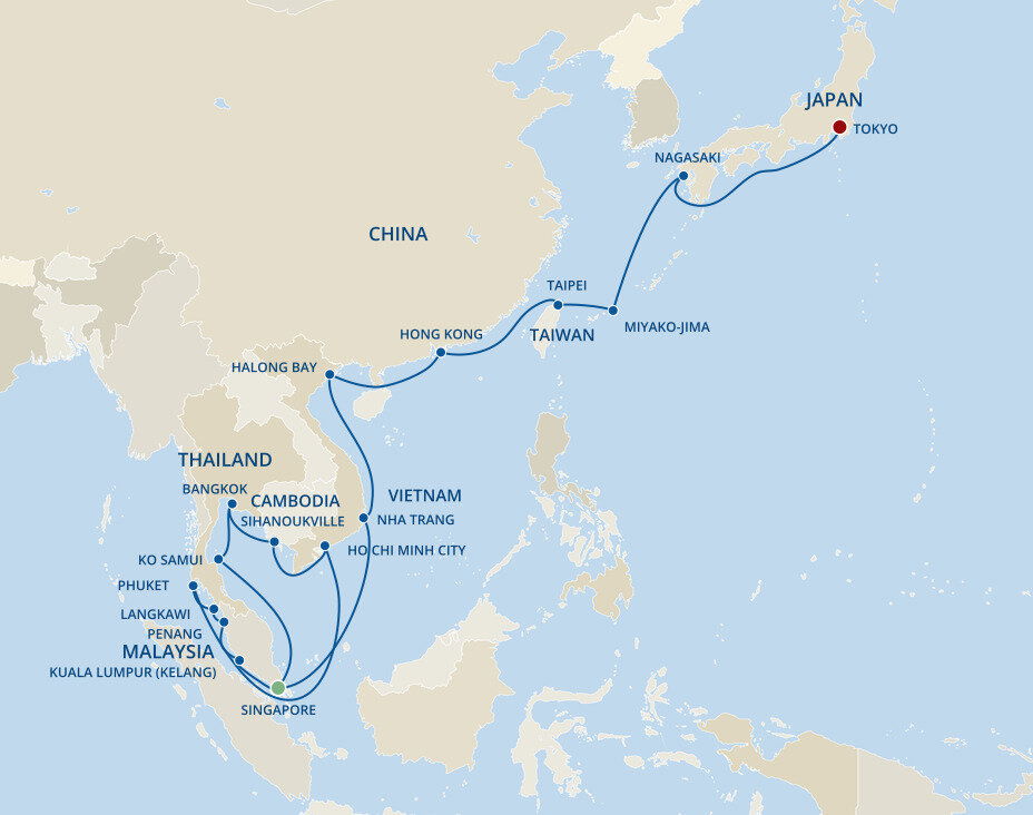 Japan & Southeast Asia Grand Adventure - Princess (28 Night Cruise from ...