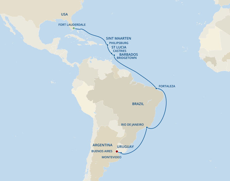 Brazilian Adventure - Princess (18 Night Cruise from Fort Lauderdale to ...