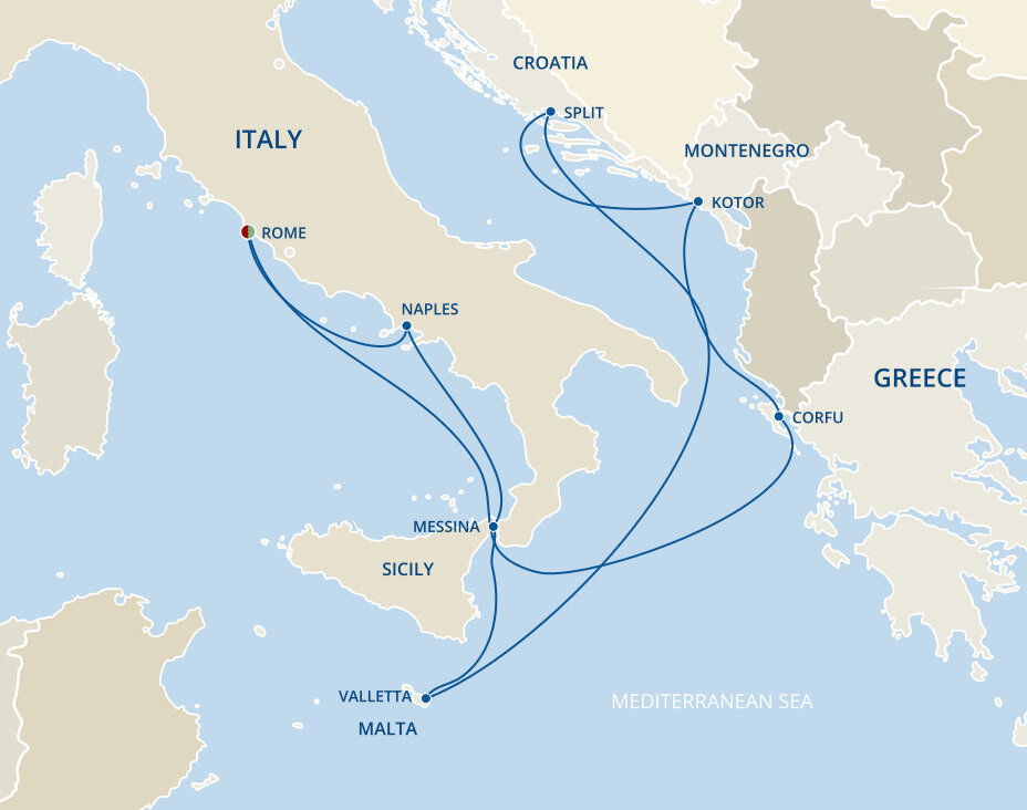 Mediterranean with Greece & Adriatic - Princess (10 Night Roundtrip ...