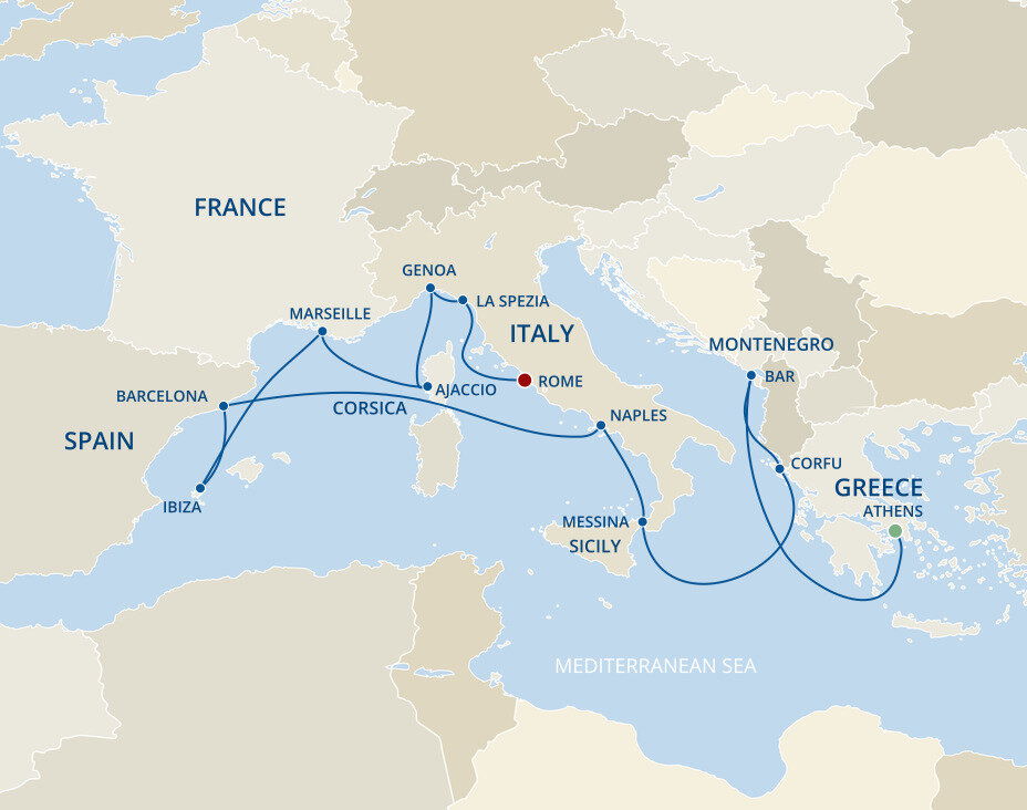 Western Mediterranean with Greece & Italy - Princess (14 Night Cruise ...