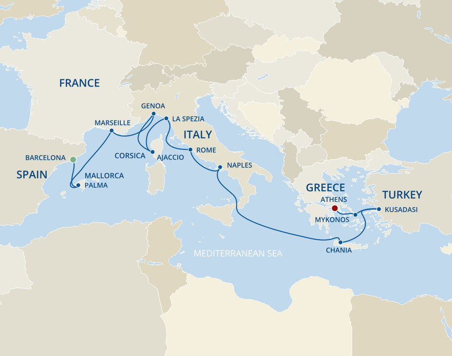 Mediterranean with Greece, Italy & Turkey - Princess (14 Night Cruise ...