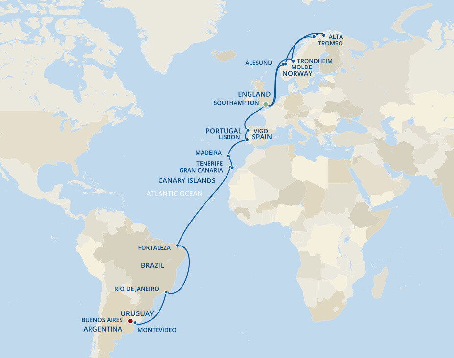 Northern Lights Grand Adventure Princess 36 Night Cruise From London