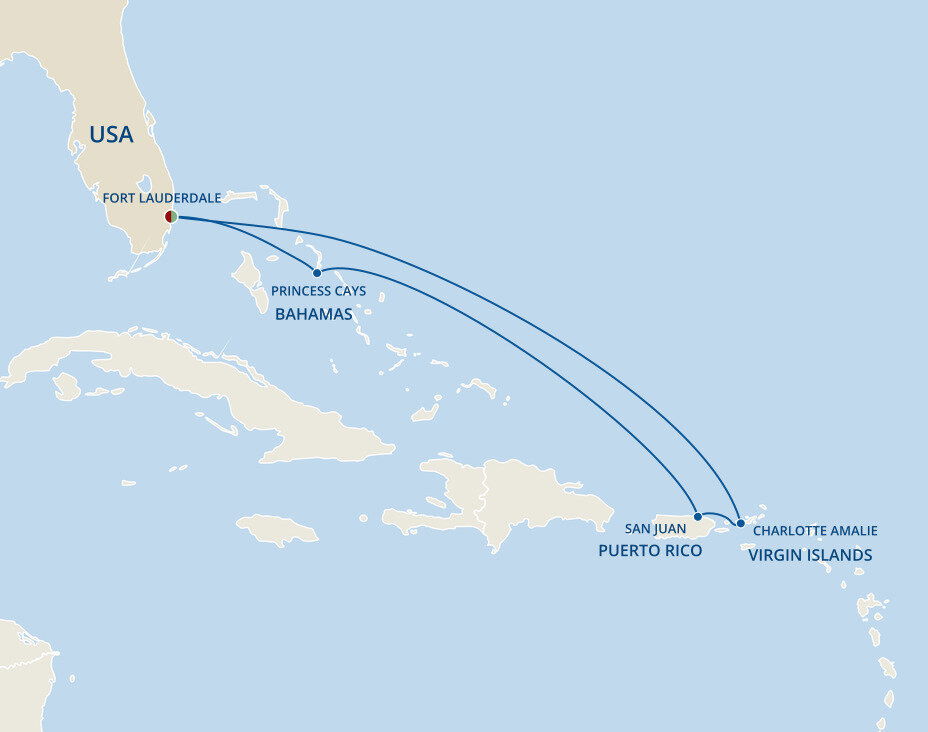 Eastern Caribbean with Bahamas - Princess (7 Night Roundtrip Cruise ...