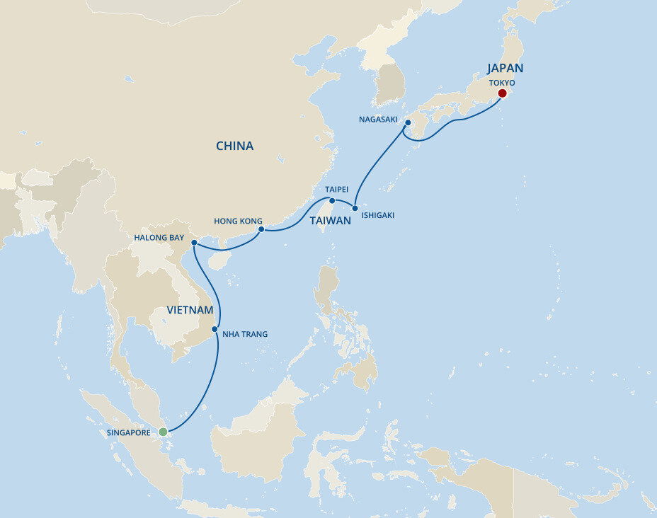 Southeast Asia & Japan - Princess (14 Night Cruise from Singapore to Tokyo)