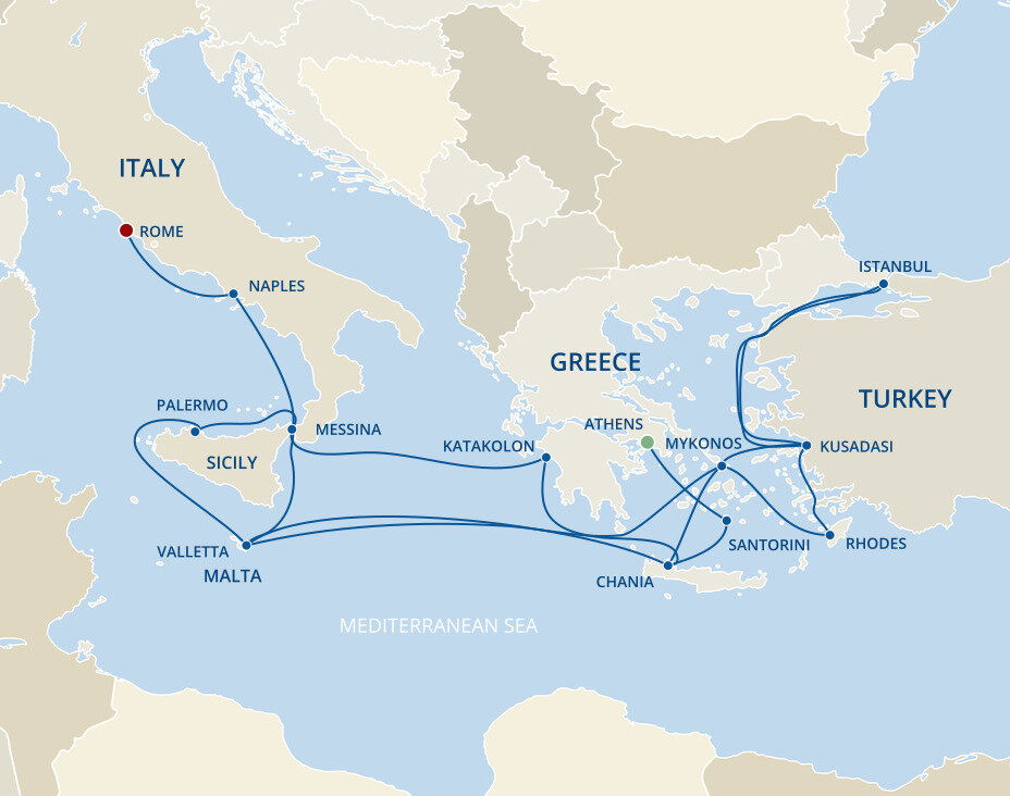 The Best of the Mediterranean - Princess (21 Night Cruise from Athens ...
