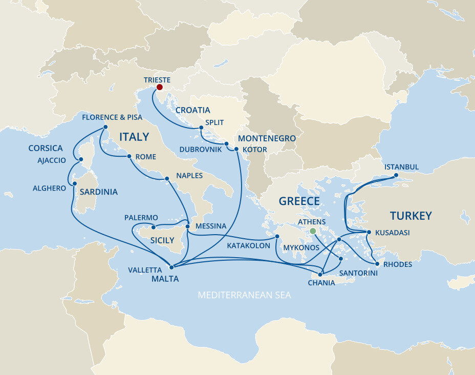 The Best of the Mediterranean - Princess (31 Night Cruise from Athens ...