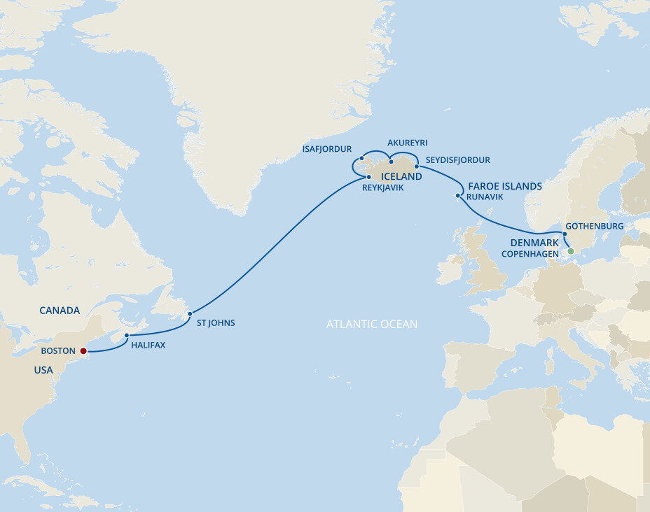 Fire & Ice Explorer - Princess (16 Night Cruise from Copenhagen to Boston)