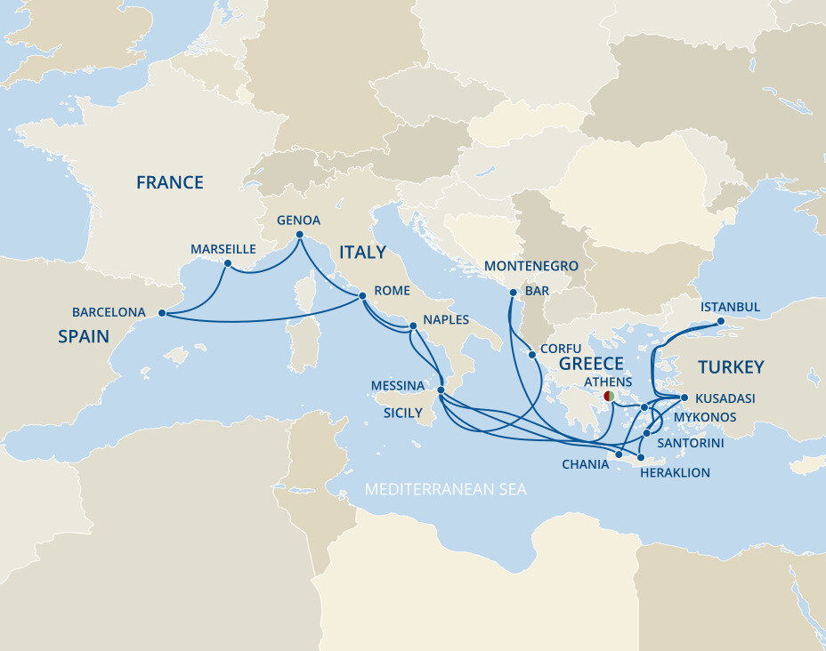 The Best of the Mediterranean - Princess (31 Night Roundtrip cruise ...