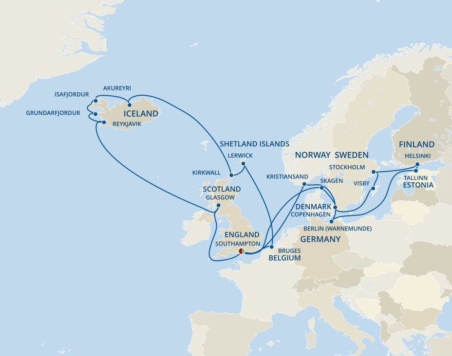 Northern Capitals & Viking Fjords Explorer - Princess (28 Night ...