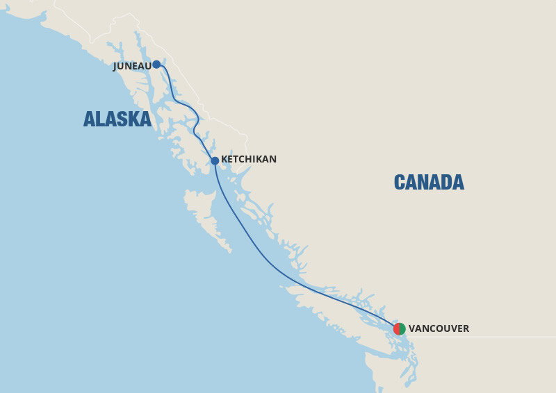 Alaska Sampler - Princess (5 Night Roundtrip cruise from Vancouver)