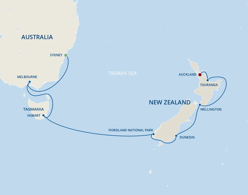 Cruises from Australia to New Zealand - 2023, 2024 & 2025 Seasons