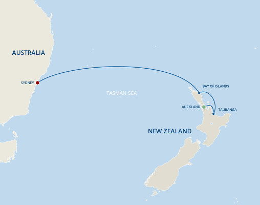 Cruises from New Zealand to Australia - 2023-2026 Seasons