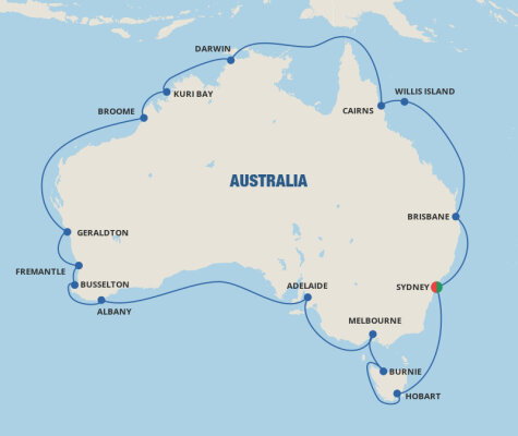 1 Month Cruises around Australia - 2023, 2024 & 2025 Seasons