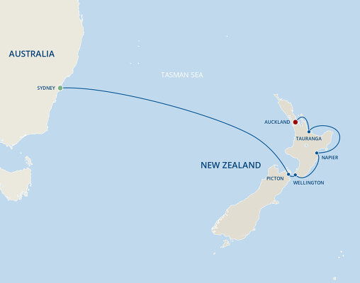 Cruises from Australia to New Zealand - 2022, 2023, 2024 & 2025 Seasons