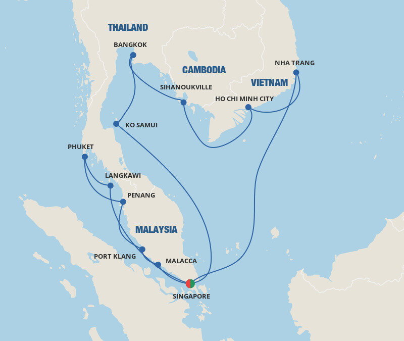 Southeast Asia Explorer - Princess (17 Night Roundtrip cruise from ...